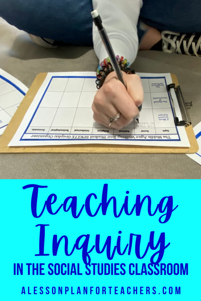 Teaching Inquiry in the Social Studies Classroom - A Lesson Plan for ...